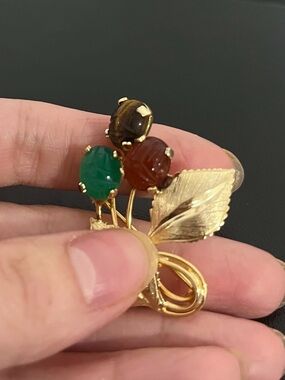 Burt Cassell | Jewelry | 2k Gold Filled Scarab Brooch With Brushed ...